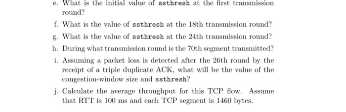 Solved 4. TCP congestion control. (20 points) Consider Fig. | Chegg.com