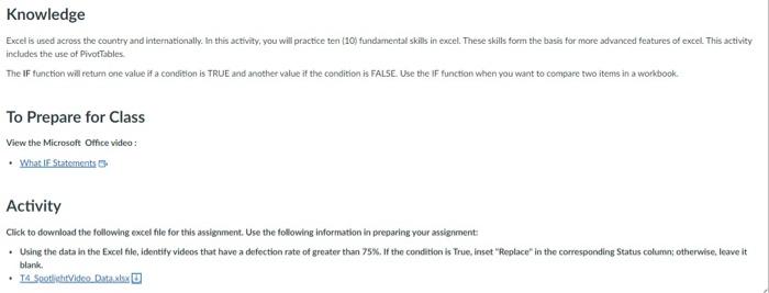 Solved Knowledge Excel is used across the country and | Chegg.com