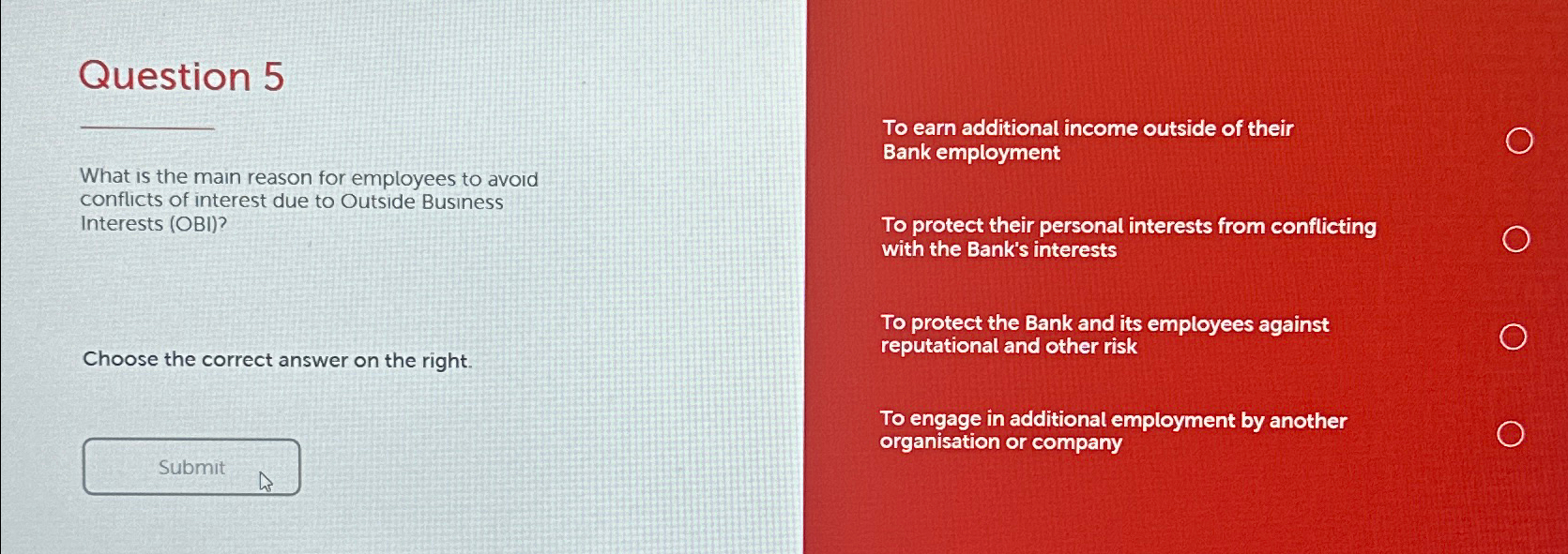 Solved Question 5What is the main reason for employees to | Chegg.com