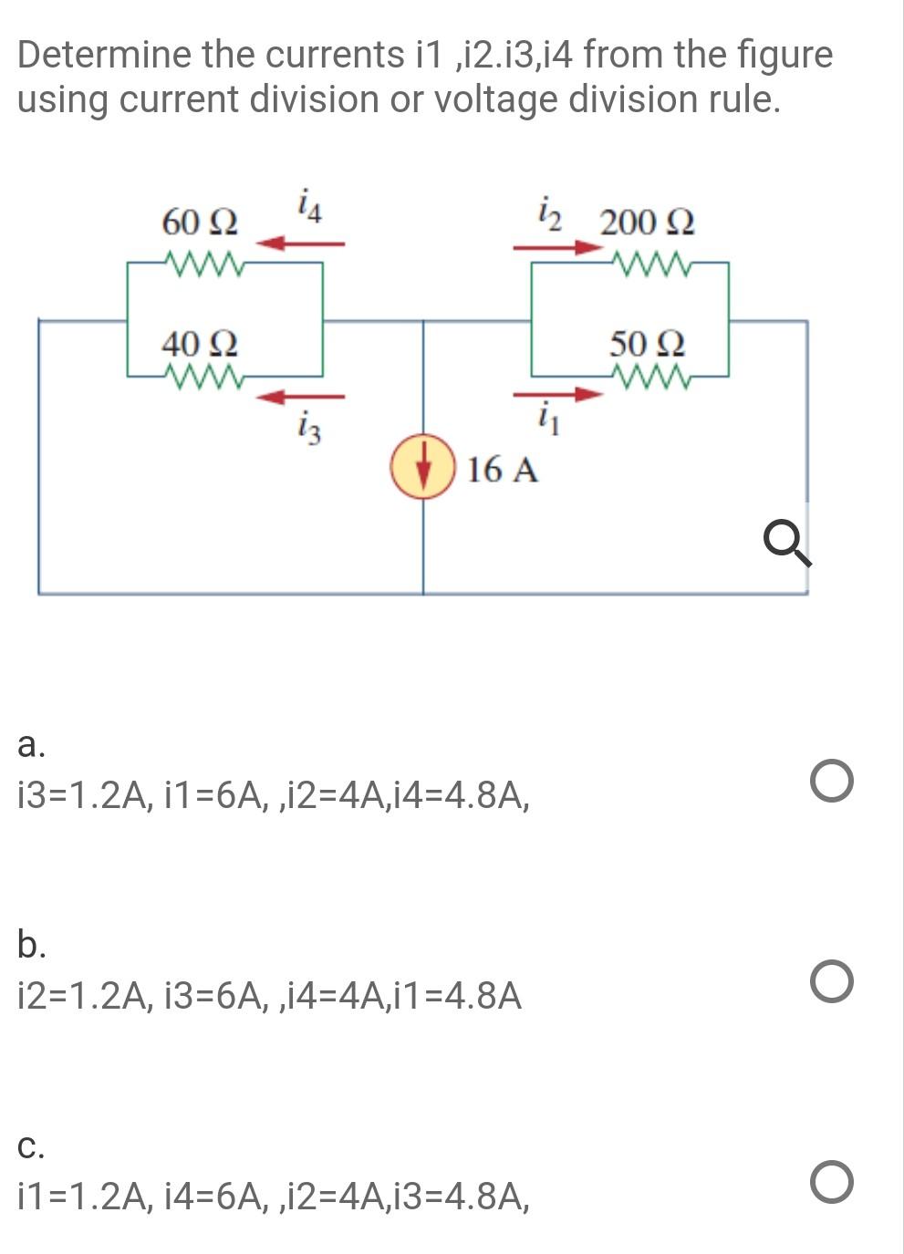 Solved Determine the currents i 1 ,12.13,14 from the figure | Chegg.com