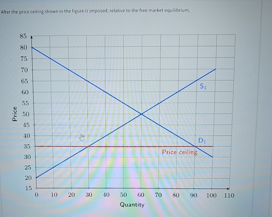Solved After the price ceiling shown in the figure is | Chegg.com