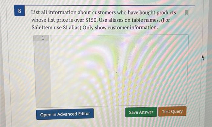 ist names of all products that are blue or green. | Chegg.com