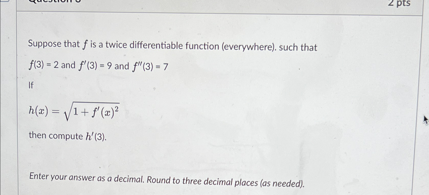 Solved Suppose that f ﻿is a twice differentiable function | Chegg.com