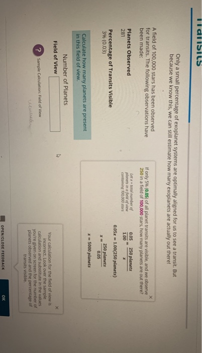 Solved TranSILS Only a small percentage of exoplanet systems | Chegg.com