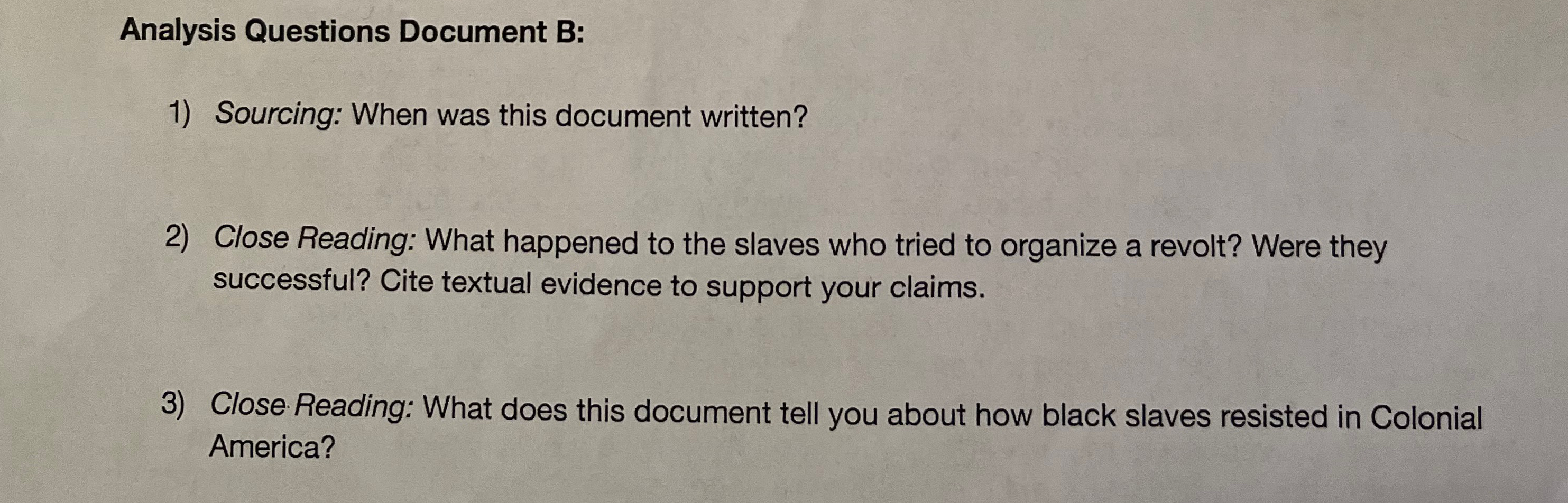 Solved Analysis Questions Document B:Sourcing: When was this | Chegg.com