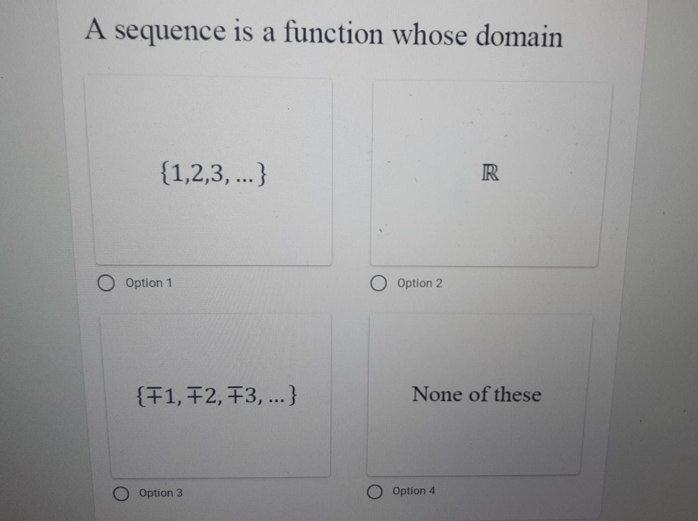 Solved A sequence is a function whose domain {1,2,3,... } R | Chegg.com