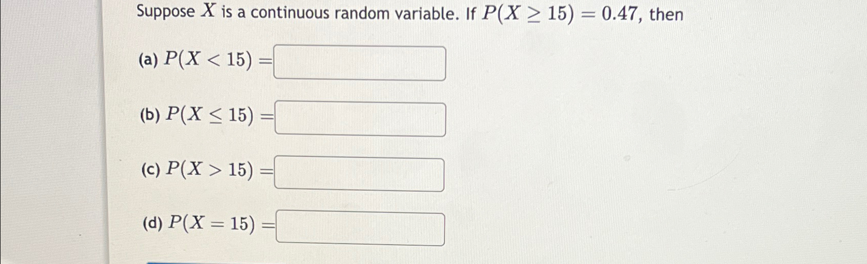 Solved Suppose x ﻿is a continuous random variable. If | Chegg.com
