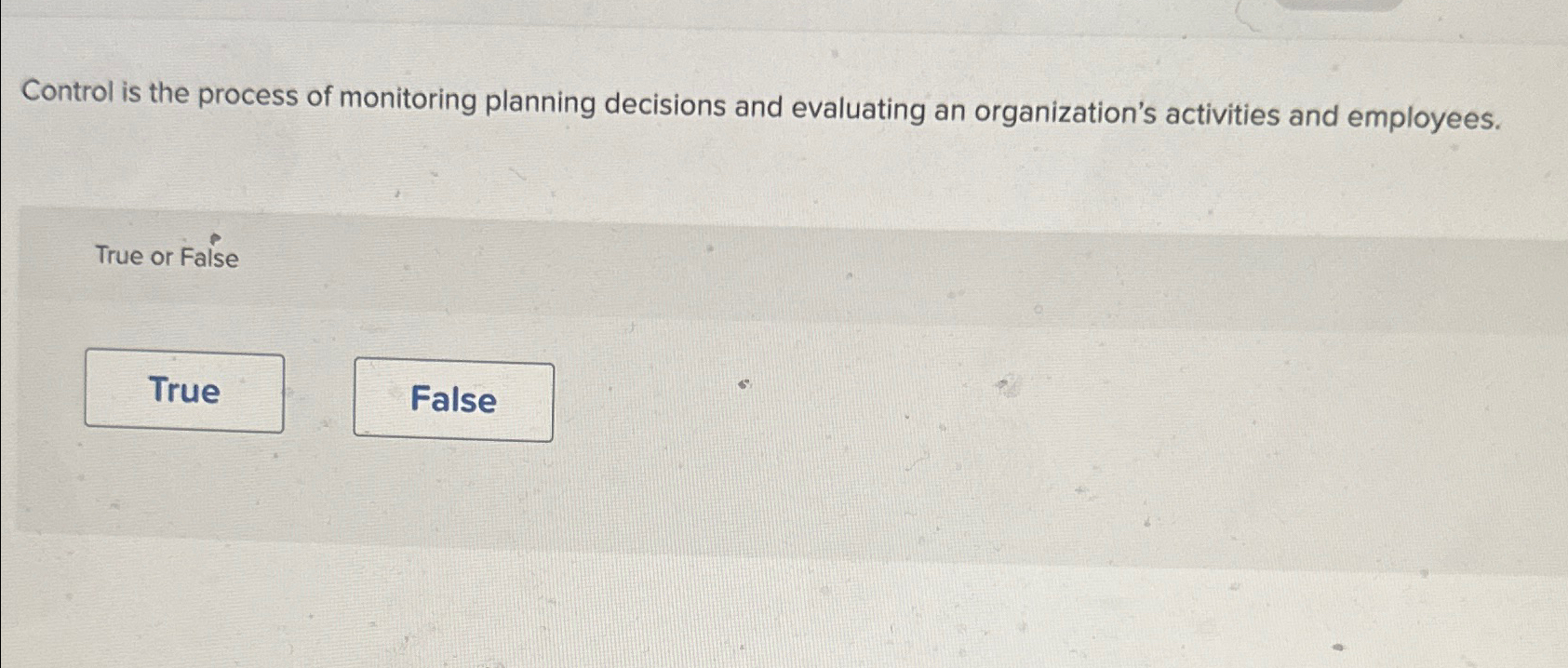 Solved Control is the process of monitoring planning | Chegg.com