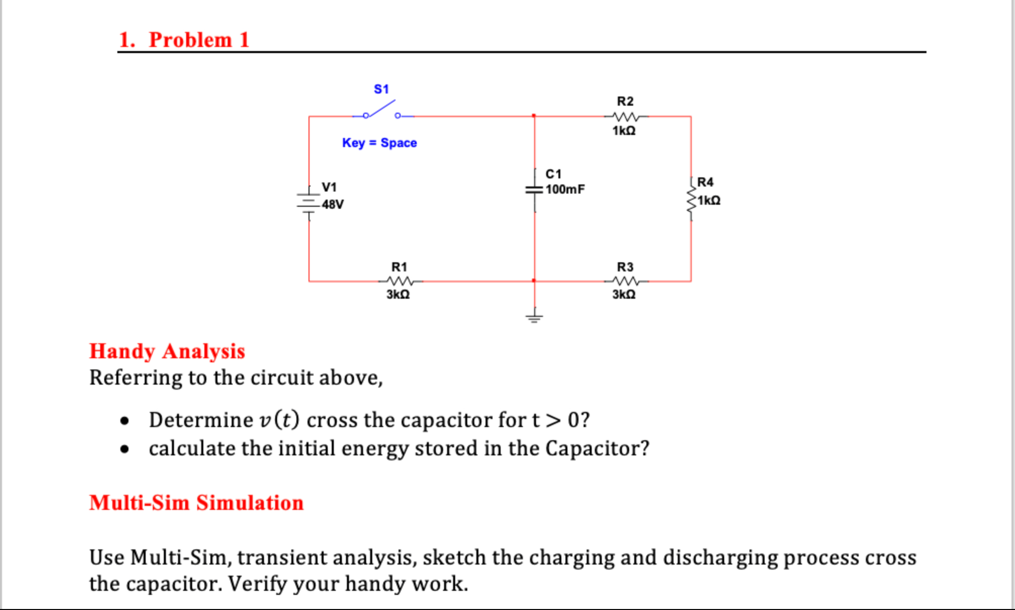 Solved Handy AnalysisReferring to the circuit | Chegg.com