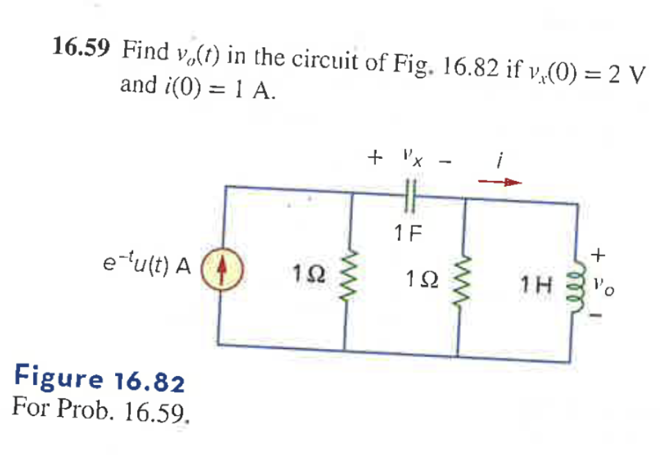 Solved 16.59 ﻿Find vo(t) in ﻿the circuit of ﻿Fig. | Chegg.com