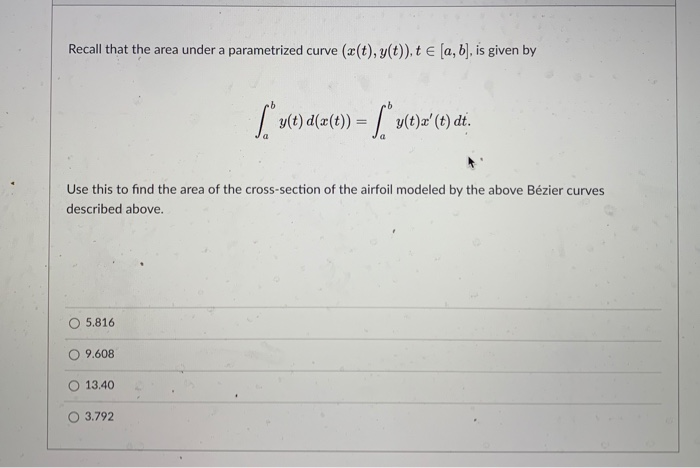 Solved Bézier curves are parametric polynomial curves | Chegg.com