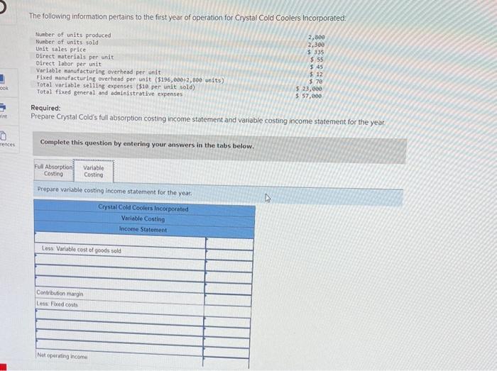 Solved The following information pertains to the first year | Chegg.com