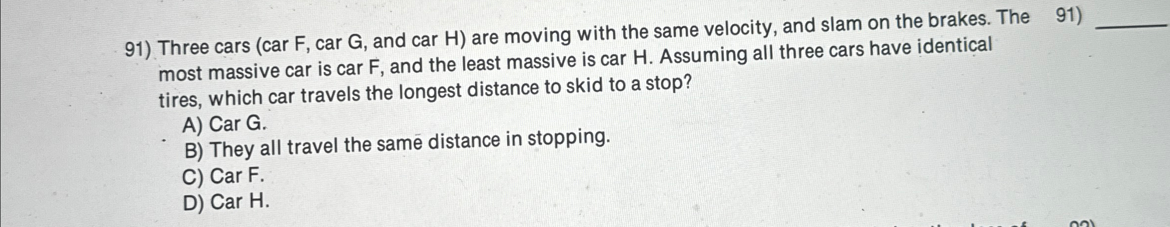 Solved Three cars ( ﻿carF,carG, and carH ) ﻿are moving with | Chegg.com