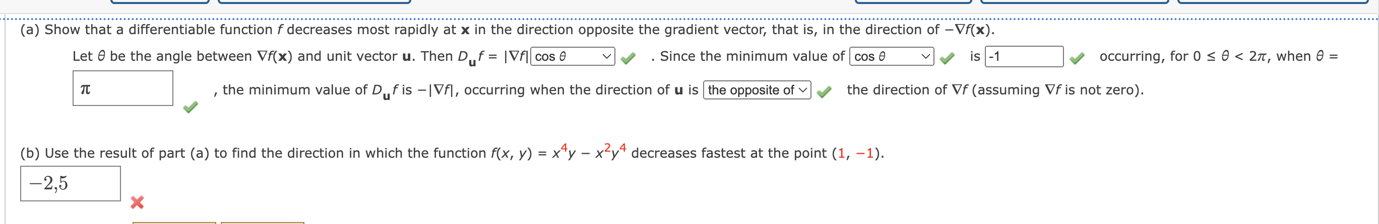Solved (a) ﻿Show that a differentiable function f ﻿decreases | Chegg.com