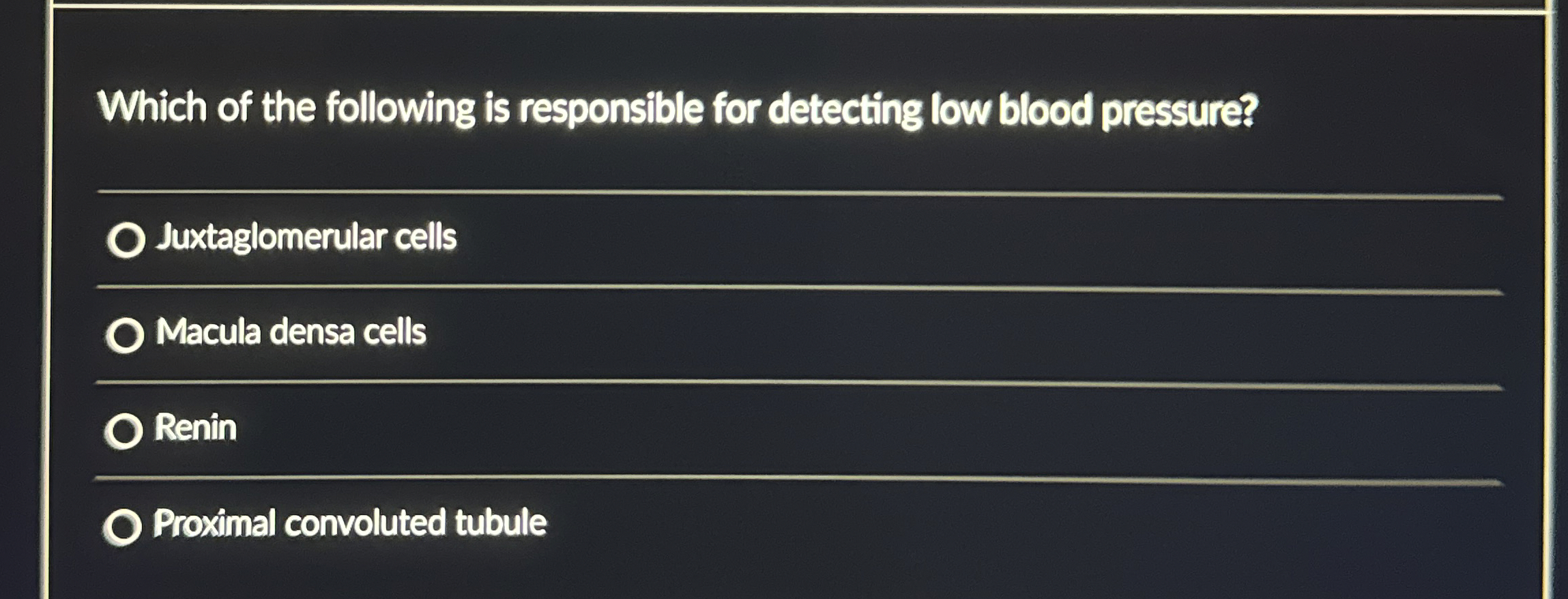 Solved Which of the following is responsible for detecting | Chegg.com