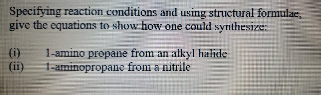 Solved Specifying reaction conditions and using structural | Chegg.com