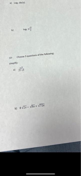 Solved 4) the parre10- Choose 3 questions of the following: | Chegg.com