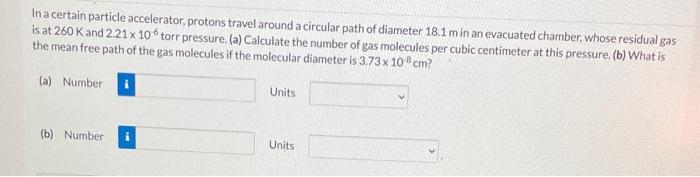 Solved In a certain particle accelerator, protons travel | Chegg.com