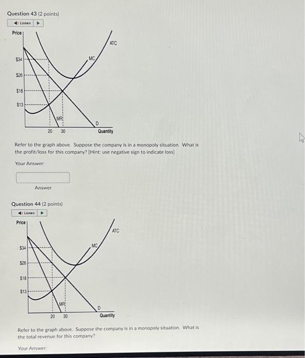 Solved Question 43 (2 points) Refer to the graph above | Chegg.com