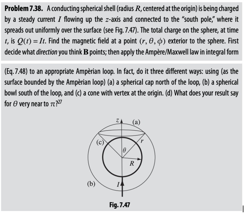 Solved Problem 7.38. ﻿A conducting spherical shell (radius | Chegg.com