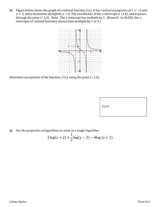 Solved 4) Consider the following rational functions: | Chegg.com