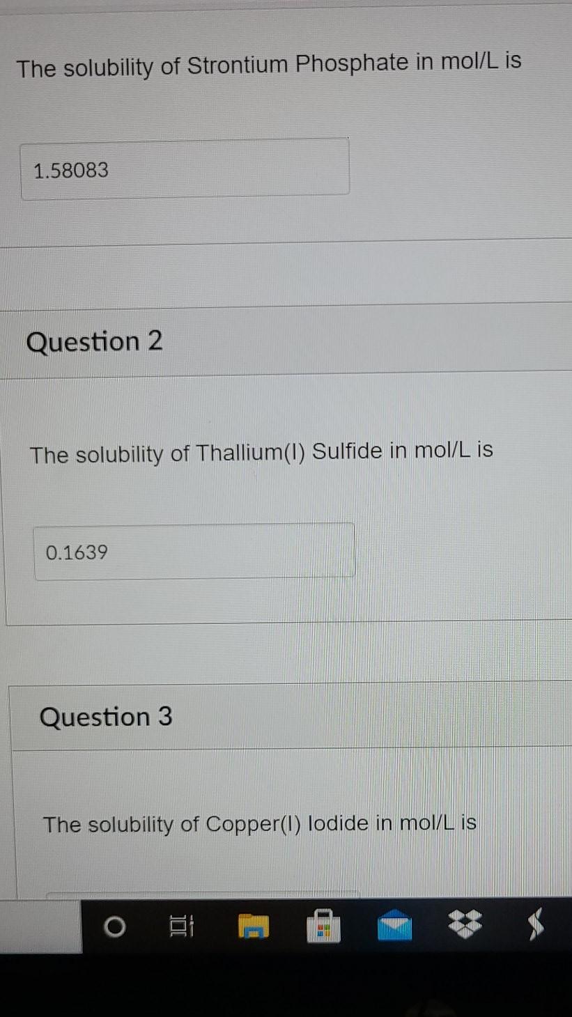 Solved 1) 48 strontium, 32 phosphate ions 2) 8 thallium, 4 | Chegg.com
