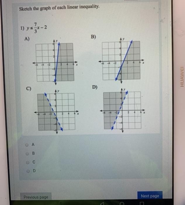 Solved Sketch the graph of each linear inequality. 1) yspx-2 | Chegg.com