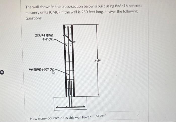 Solved The wall shown in the cross-section below is built | Chegg.com