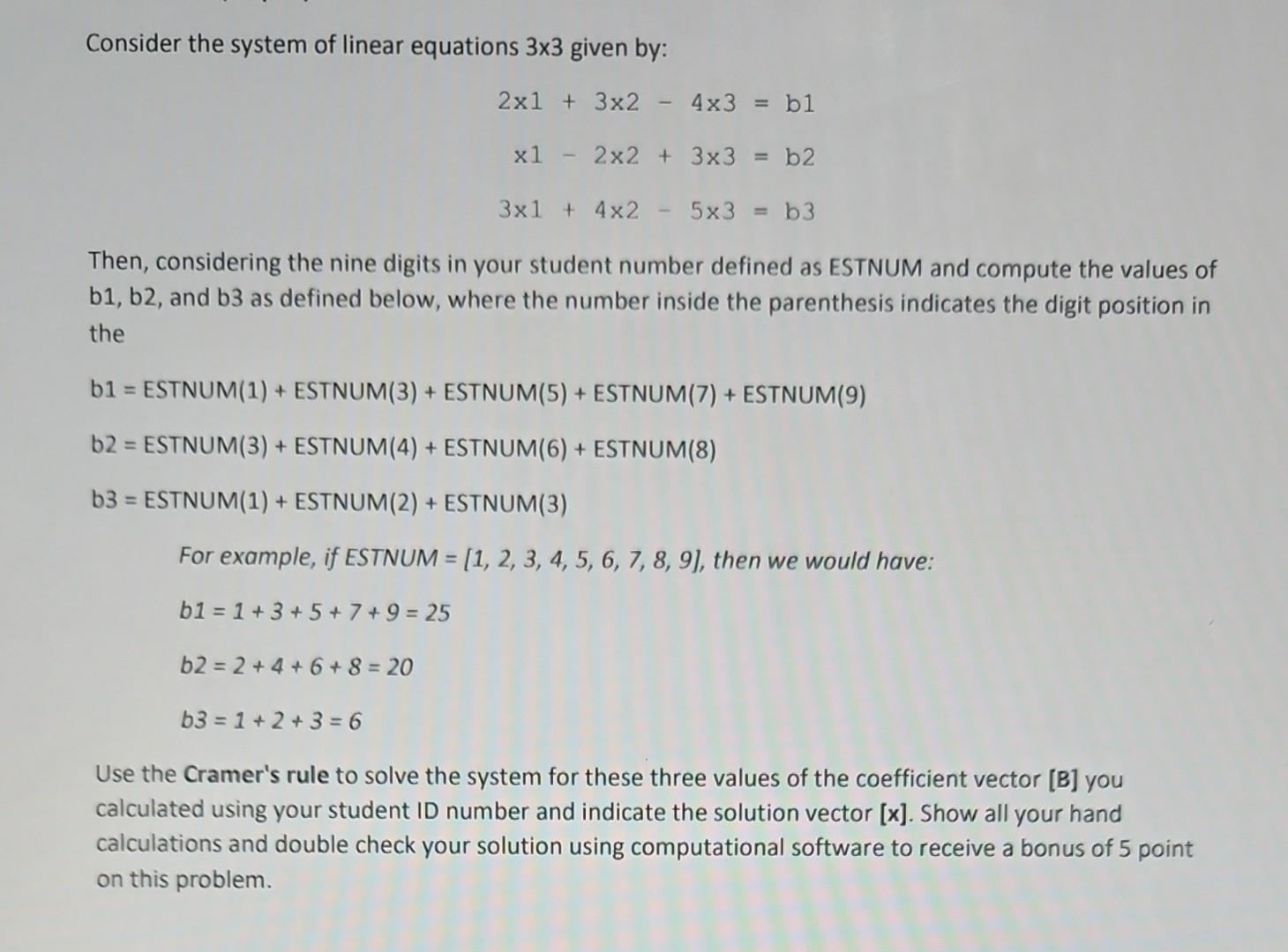 Solved b1=26 b2=13 b3=10 solve using the Cramer rules as | Chegg.com