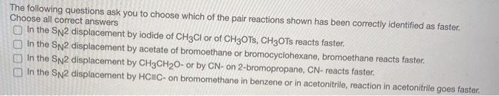Solved The following questions ask you to choose which of | Chegg.com