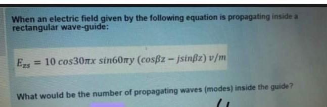 Solved When an electric field given by the following | Chegg.com