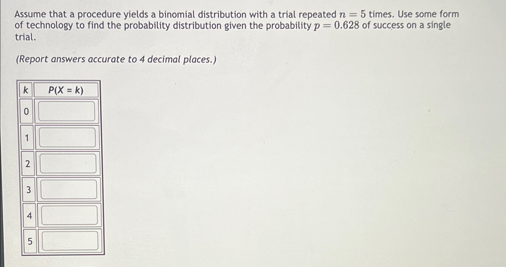 Solved Assume that a procedure yields a binomial | Chegg.com