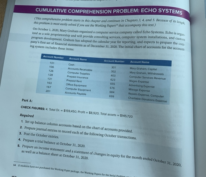 Solved (This comprehensive problem starts in this chapter | Chegg.com