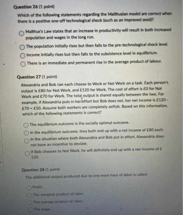 Solved The figure shows a student's production function with | Chegg.com