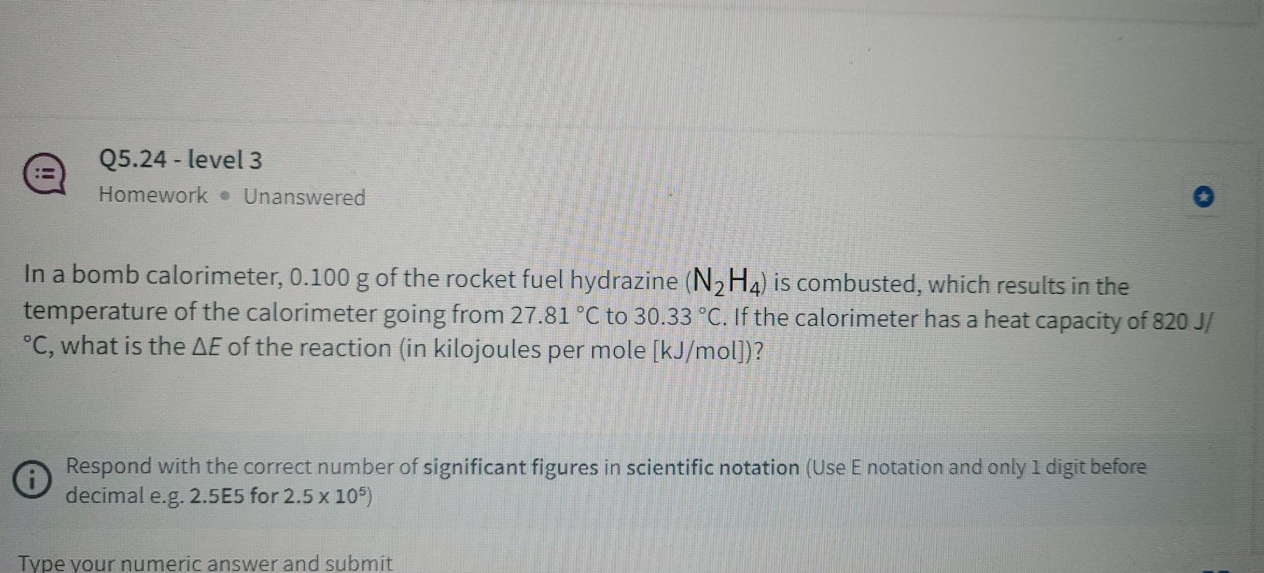 Solved Q5.24 - level 3 Homework • Unanswered In a bomb | Chegg.com