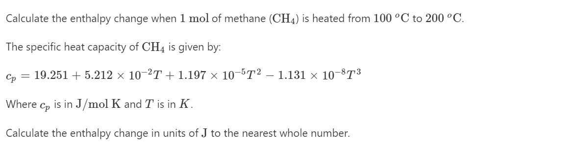Calculate the enthalpy change when 1mol of methane | Chegg.com