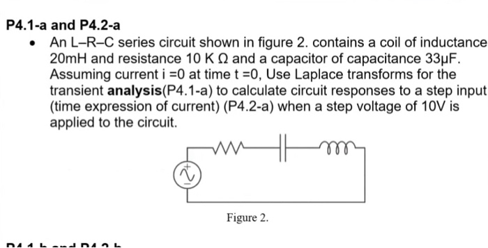 Solved P4.1-a and P4.2-a • An L-R-C series circuit shown in | Chegg.com
