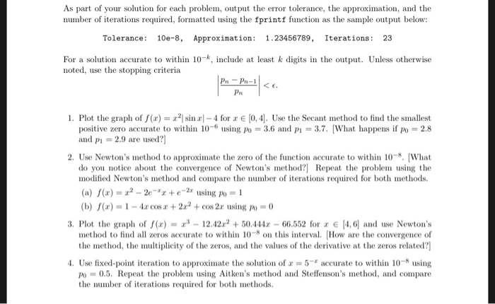 As part of your solution for each problem, output the | Chegg.com