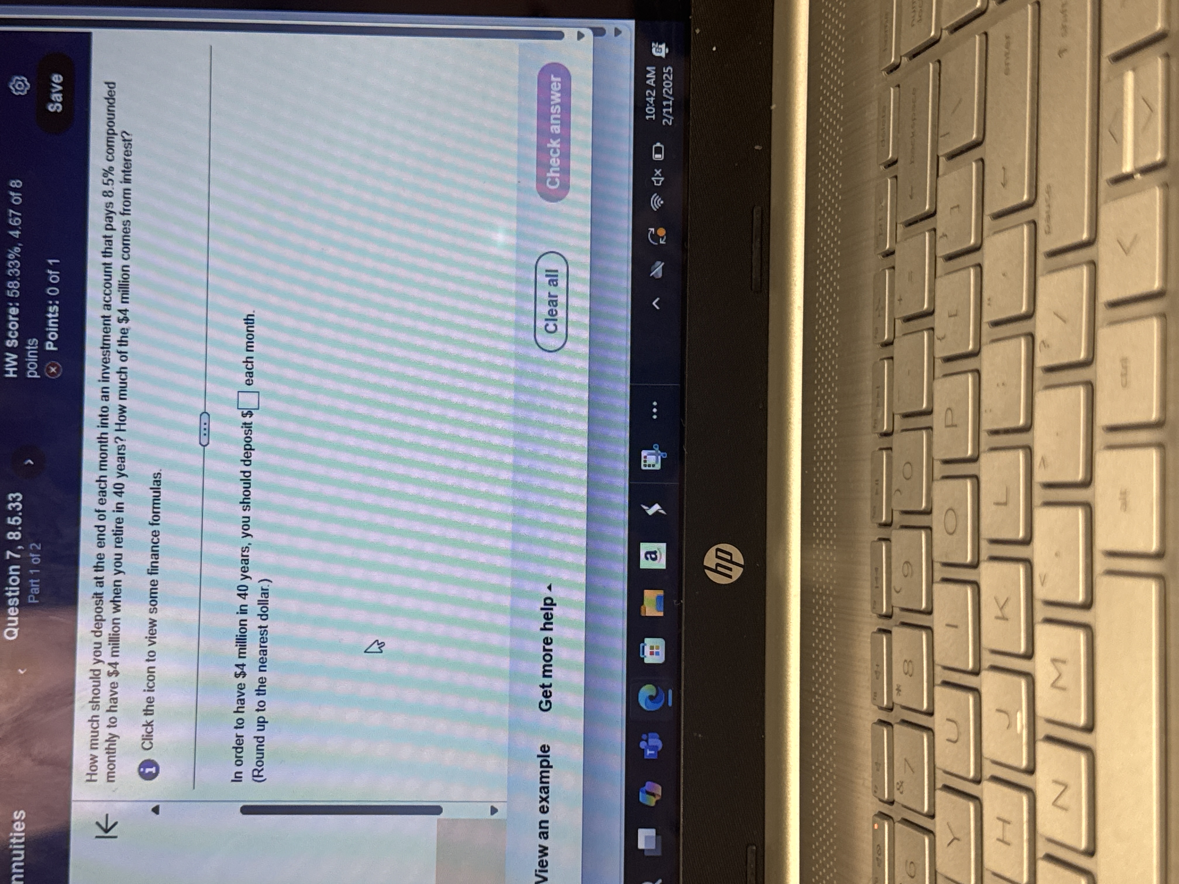 How much should you deposit at the end of each month | Chegg.com