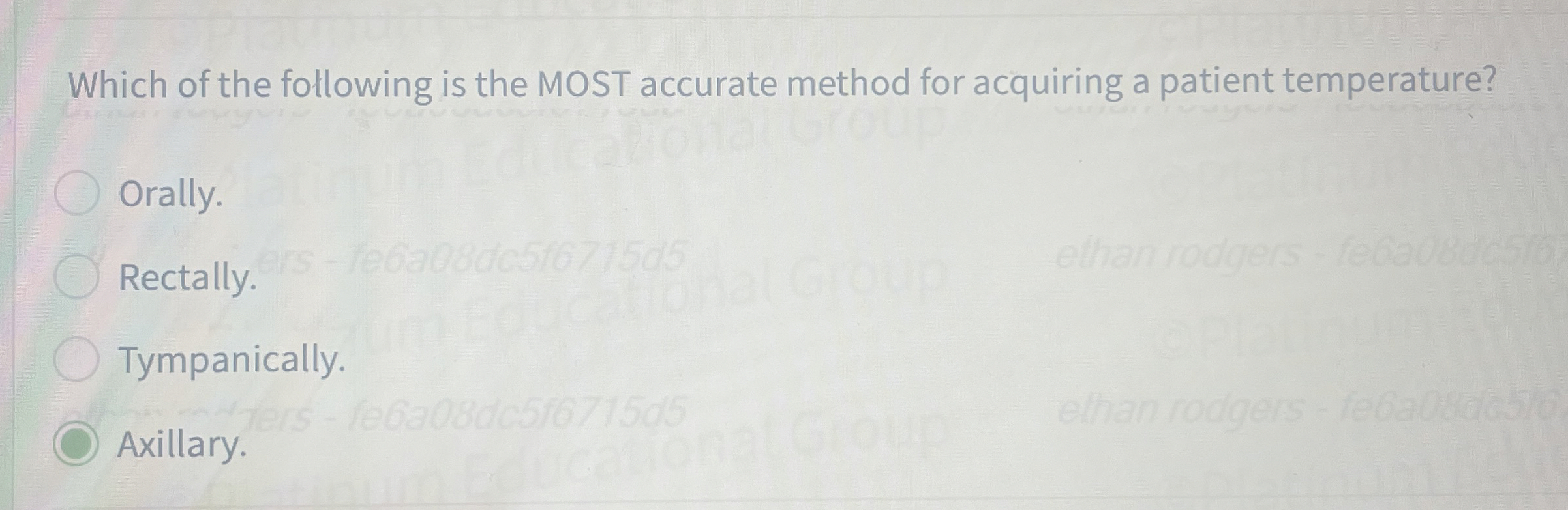 Solved Which of the following is the MOST accurate method | Chegg.com