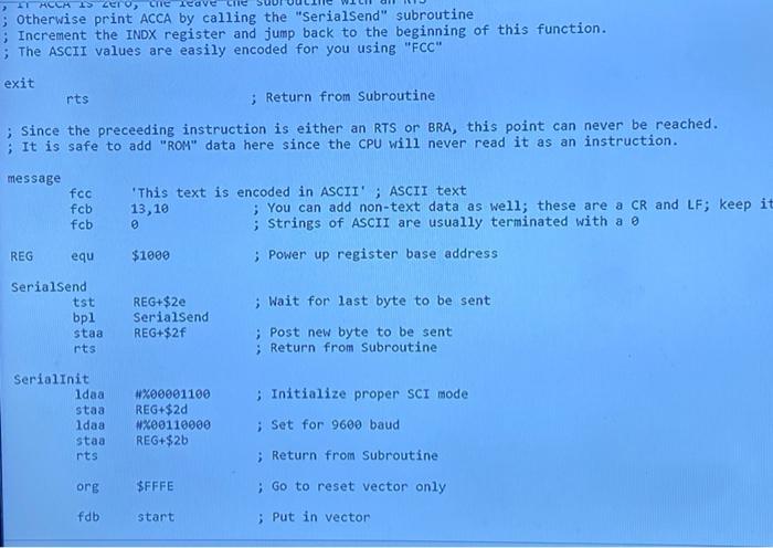 Solved The 68HC11 can send and receive information using a | Chegg.com