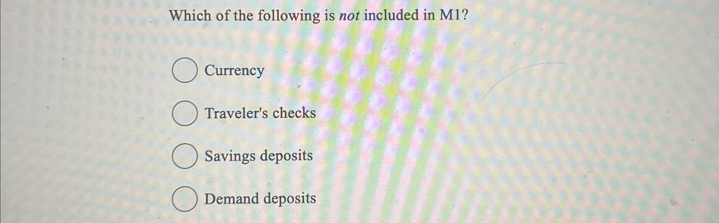 Solved Which of the following is not included in | Chegg.com