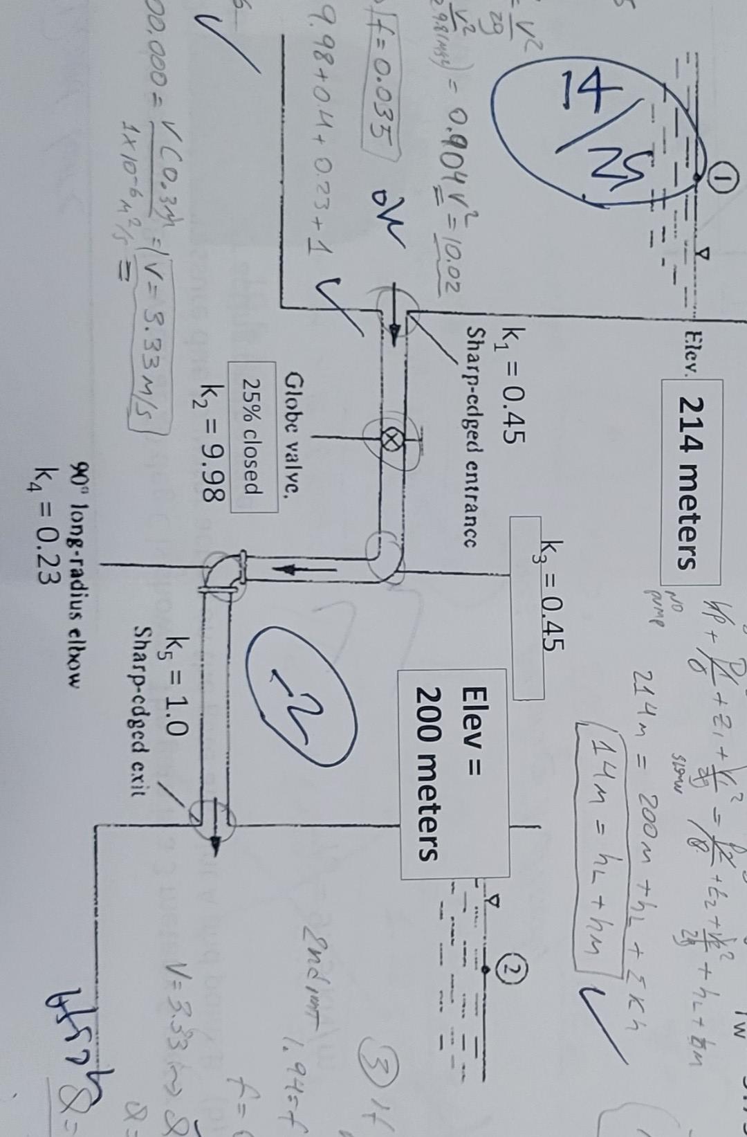 Solved 1. Answer questions regarding the pipe system shown | Chegg.com