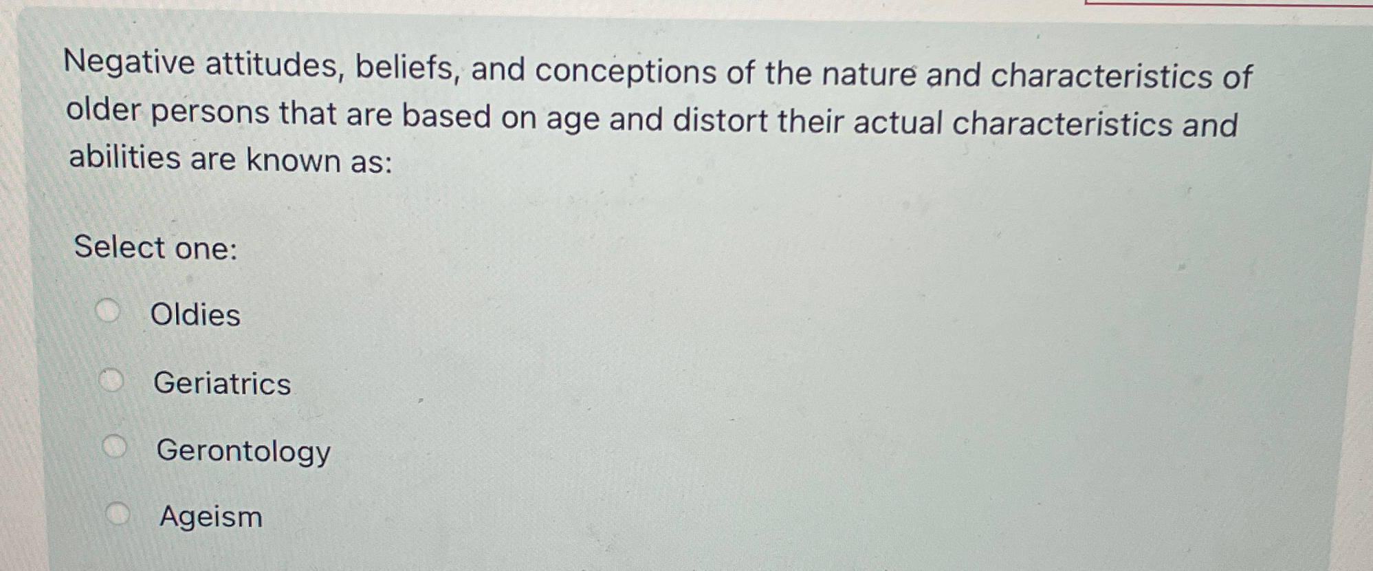 Solved Negative attitudes, beliefs, and conceptions of the | Chegg.com