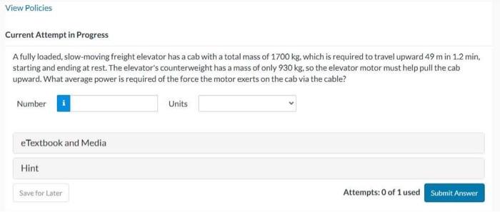 Solved A fully loaded, slow-moving freight elevator has a | Chegg.com