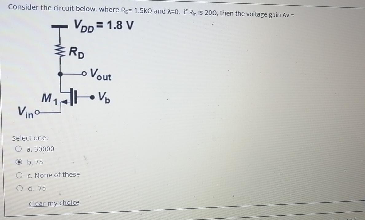 Solved The output impedance of a common-source stage is | Chegg.com