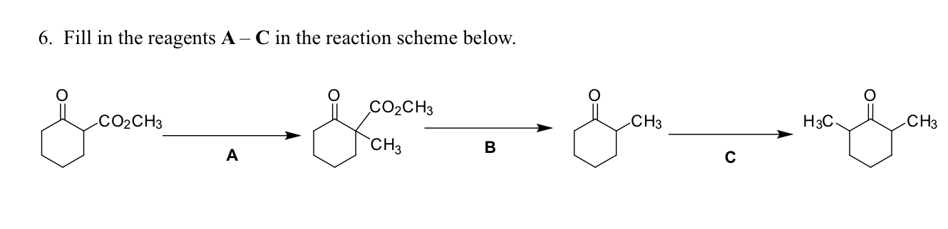 Solved Fill in the reagents A-C ﻿in the reaction scheme | Chegg.com