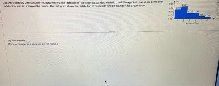 Solved find the: A- meanB- Variance C- Standard Deviation D- | Chegg.com