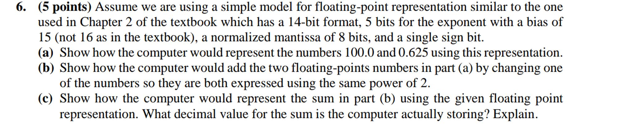Solved (5 ﻿points) ﻿Assume we are using a simple model for | Chegg.com