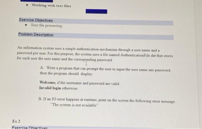 Solved Working with text files Exercise Objectives • Text | Chegg.com